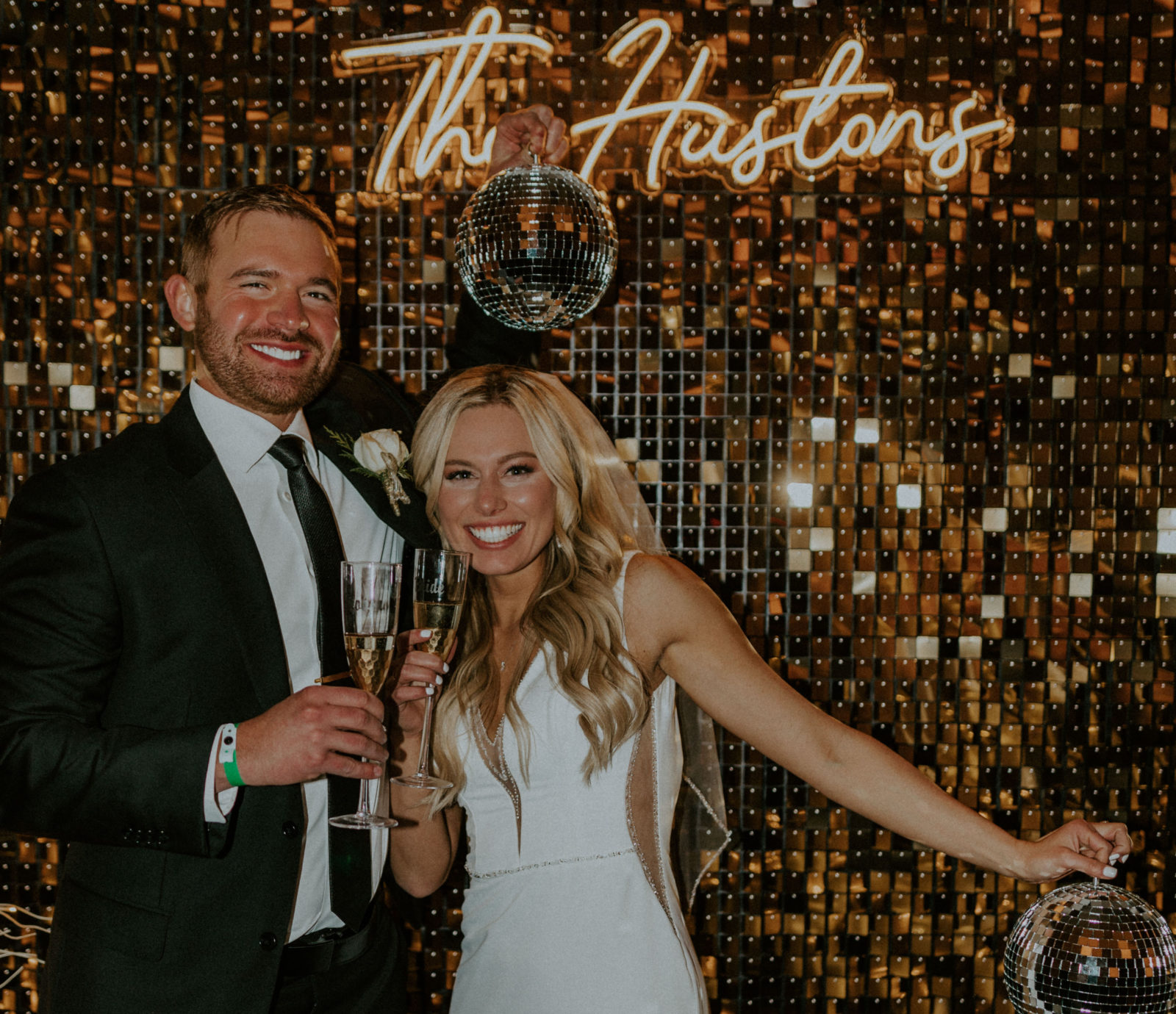 Jess + Matt | NYE Discoball Wedding - mckennachristinephotography.com